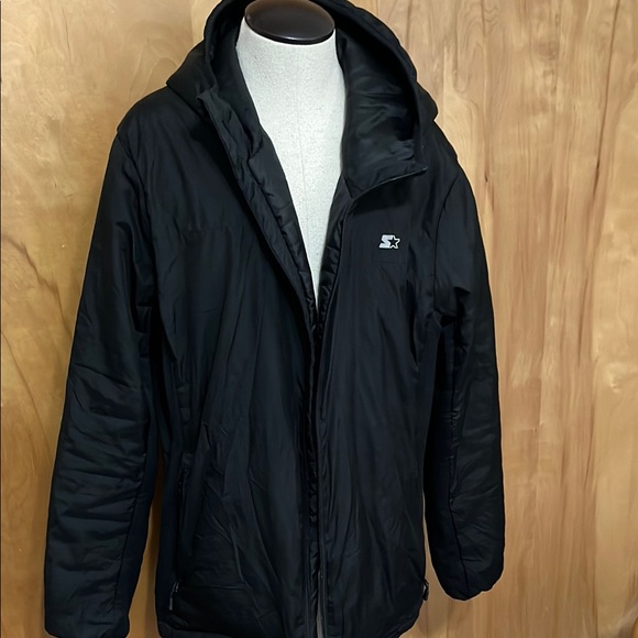 STARTER | Jackets & Coats | Starter Storm Star Black Hooded Jacket ...
